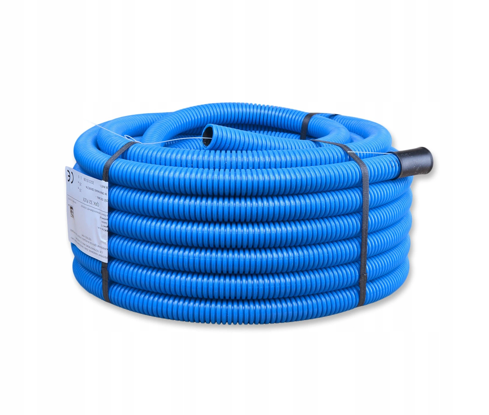 Rura karbowana peszel arot do ziemi FI 32mm krążek 25 metrów PVC 450N ...